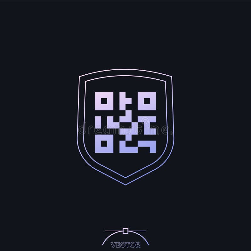 Secure Qr Code Payment Icon, Vector Stock Vector - Illustration of code ...