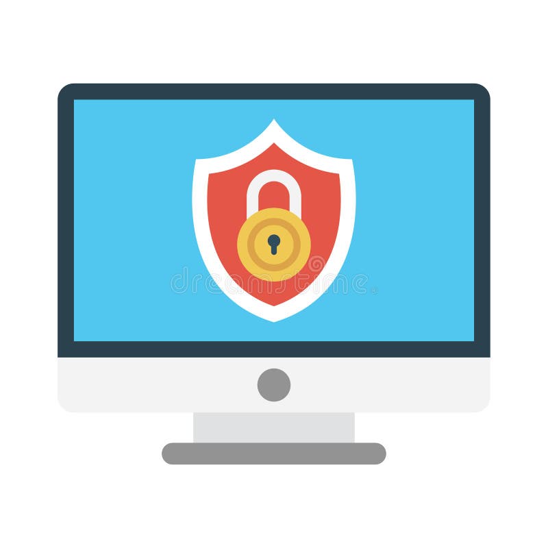 Secure Reception Vector Flat Icon Stock Vector - Illustration of ...