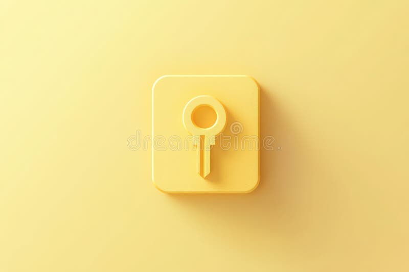 A Yellow Lock and Key Icon Symbolizing Security, Privacy, and Access ...
