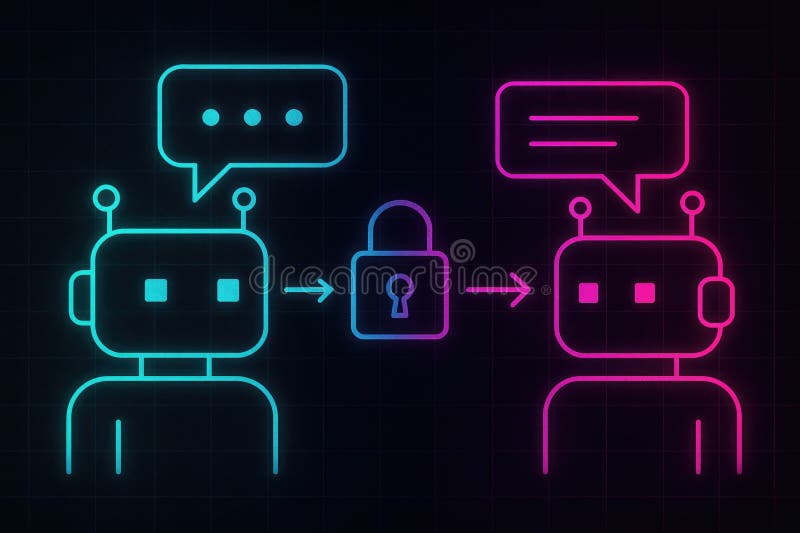 Secure Robot Communication Data Encryption Technology Stock ...