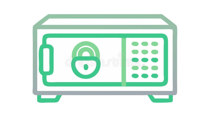 Secure Safe Icon, Financial Security Protection, Vector Design ...