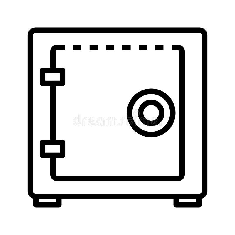 Secure Safe Icon Representing Strongbox Protection Stock Illustration ...