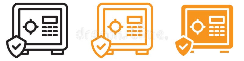 Secure Safe Vault Box Icon for Security and Storage Graphics Ideal for ...