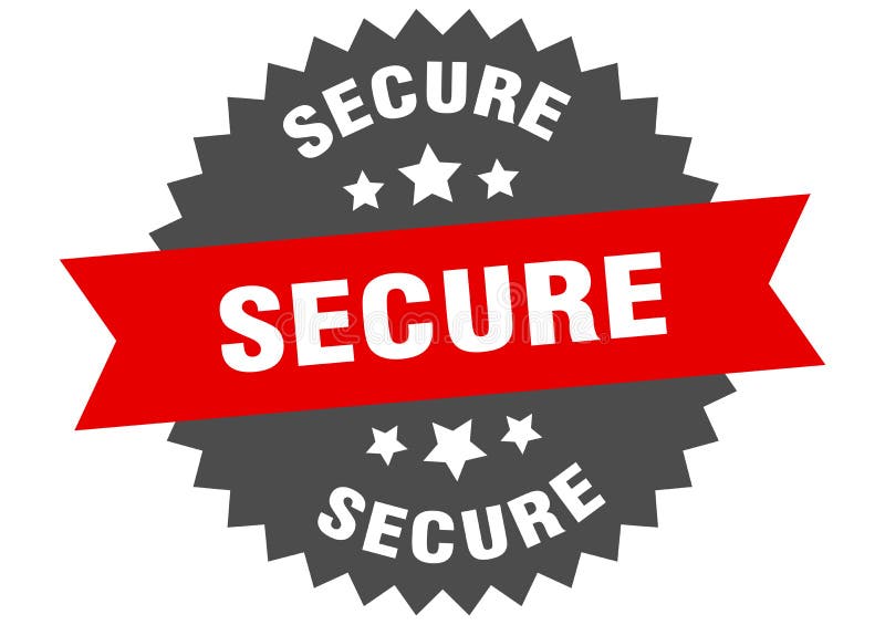Secure stock vector. Illustration of circle, emblem - 160545094
