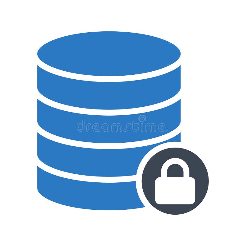 Secure Server Glyph Color Vector Icon Stock Vector - Illustration of ...