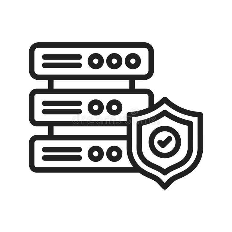 Secure Server Icon Vector Image. Suitable for Mobile Apps, Web Apps and Print Media. Stock ...