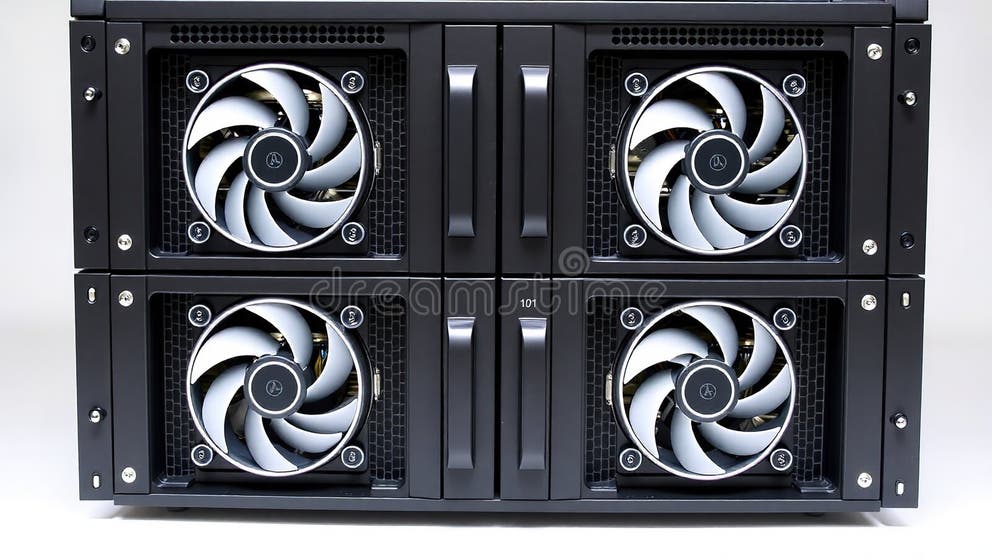 Secure Server Rack with Cooling Fans Robust Infrastructure for Data ...
