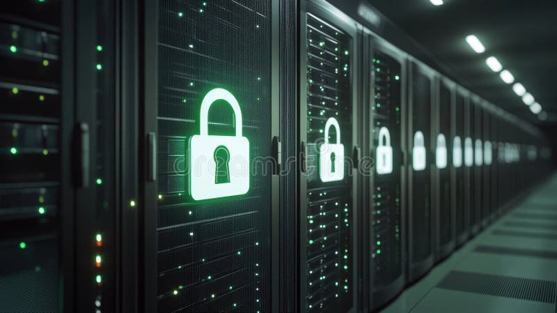Secure Server Storage stock image. Image of lock, password - 359889805