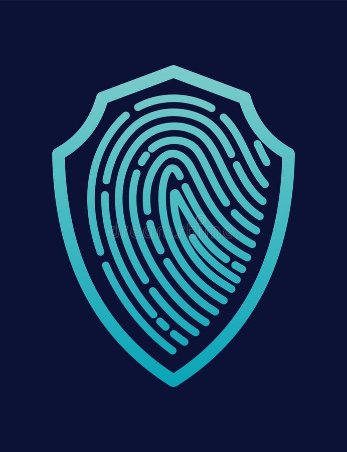 Secure shield logo design stock vector. Illustration of symbol - 143419832