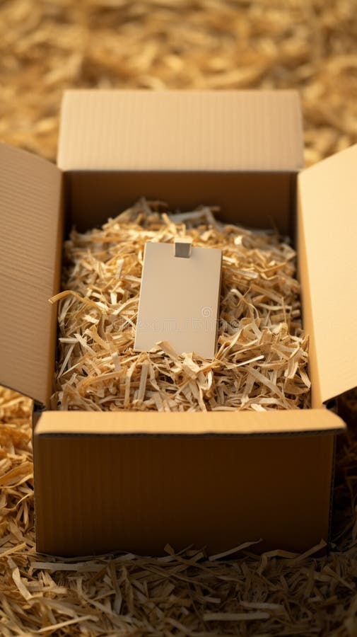 Secure Shipping Open Corrugated Box with Sawdust, Ready for ...