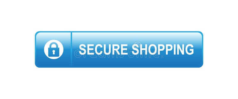 Secure shopping stock vector. Illustration of medallion - 57460209