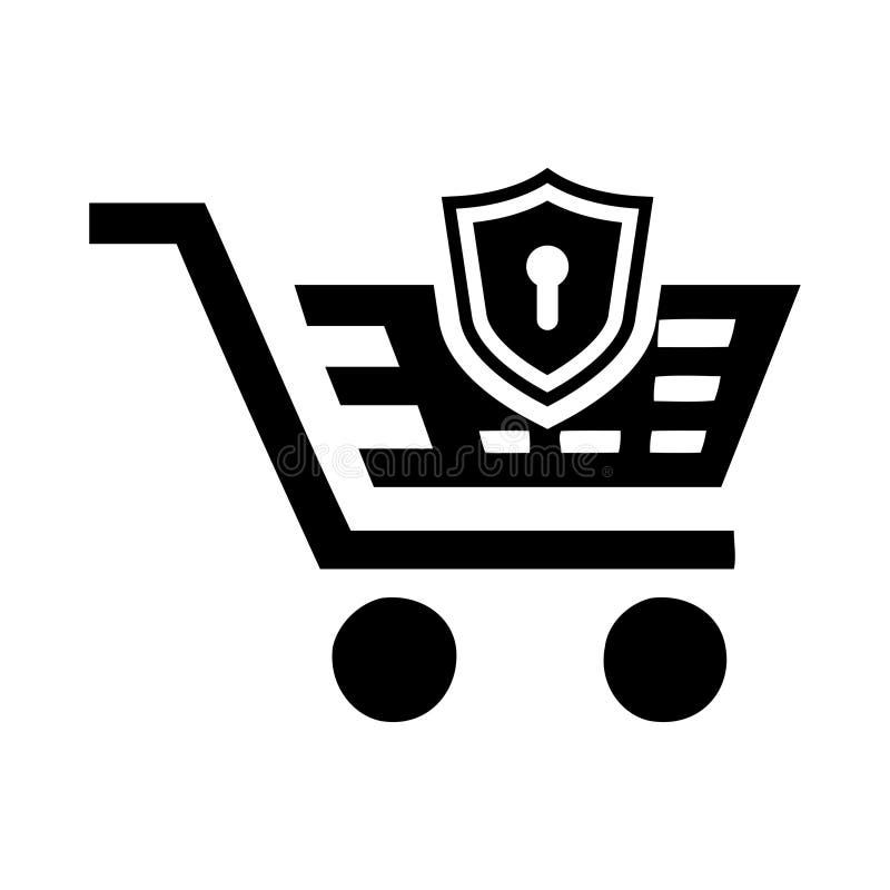 Secure Shopping Icon stock vector. Illustration of bangladesh - 284063658