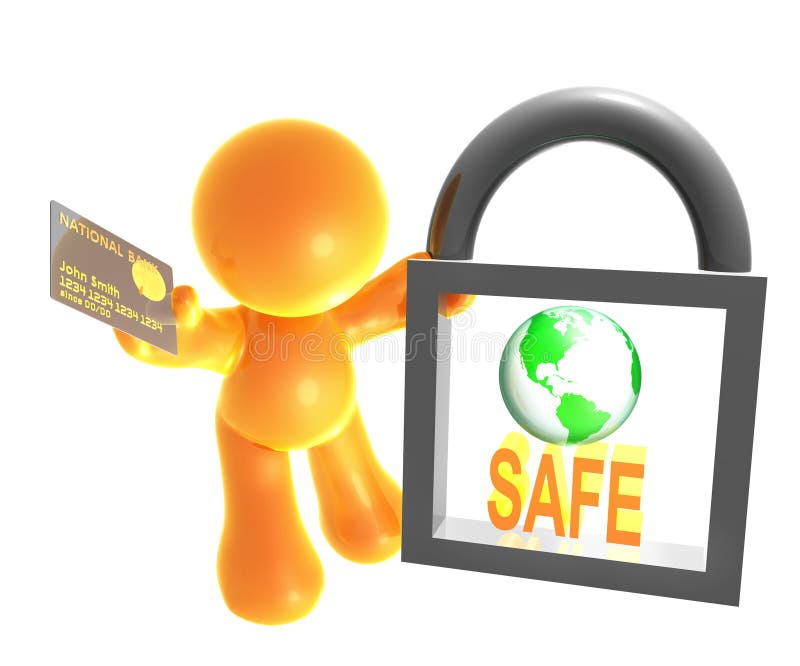 Secure Shopping Icon Symbol Stock Illustration - Illustration of online ...