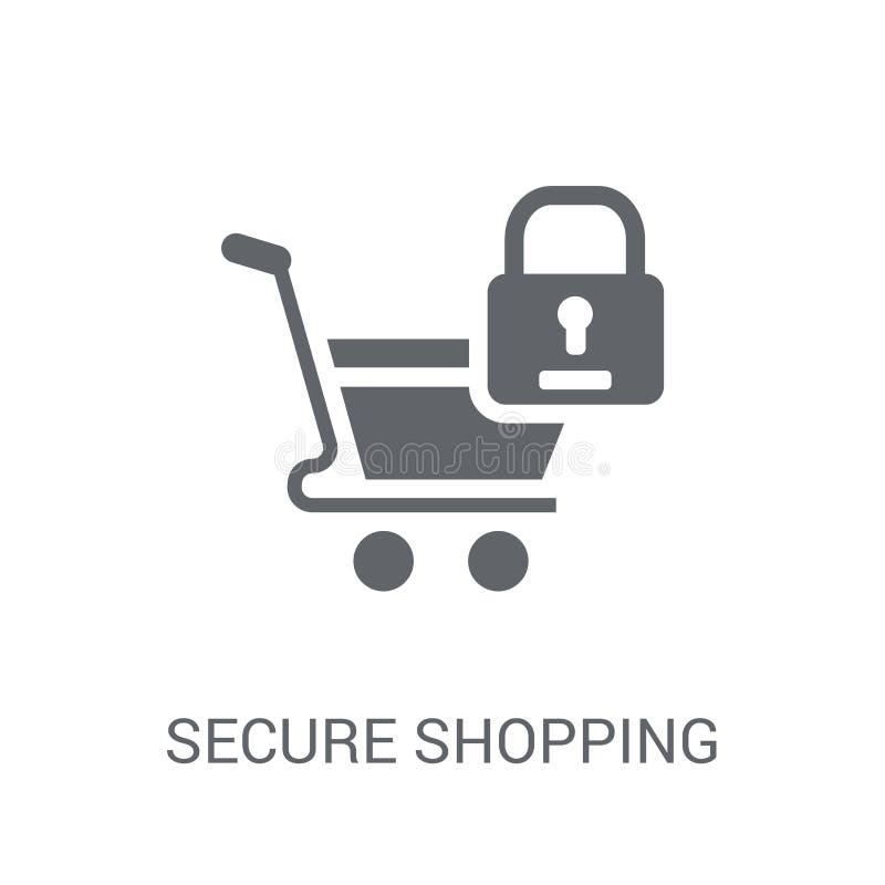 Secure Shopping Icon. Trendy Secure Shopping Logo Concept on White ...