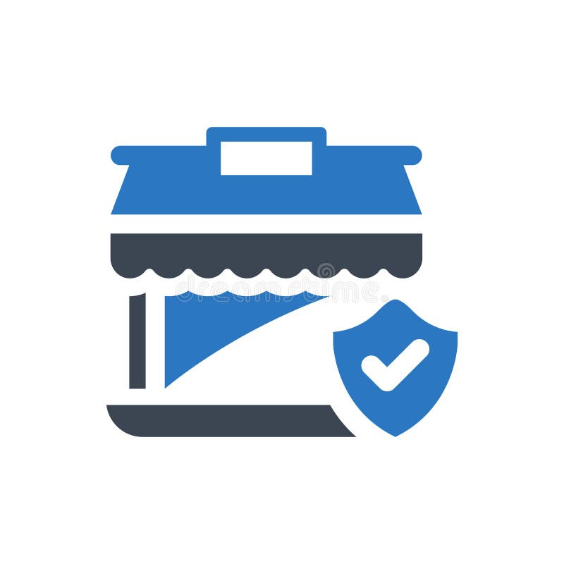 Secure shopping icon stock vector. Illustration of ecommerce - 217599148