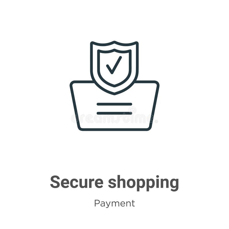 Secure Purchase Icon Outline Stock Illustrations – 1,224 Secure ...
