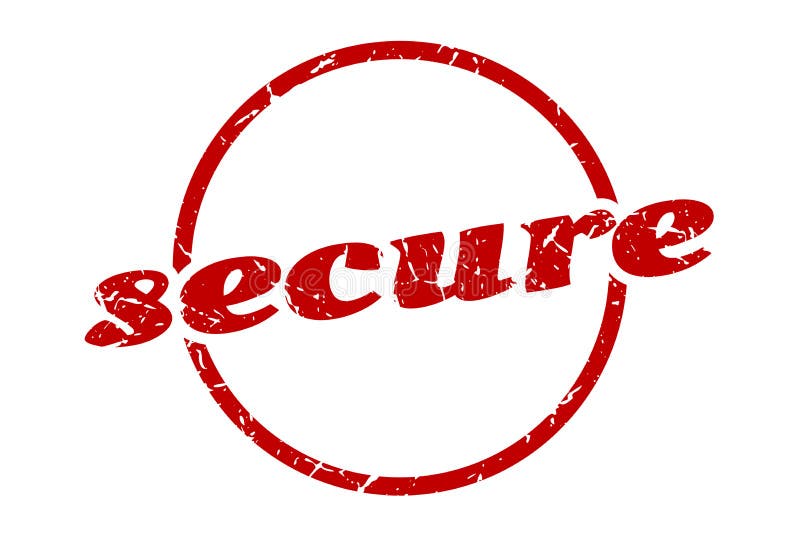 Secure sign stock vector. Illustration of isolated, insignia - 122507572
