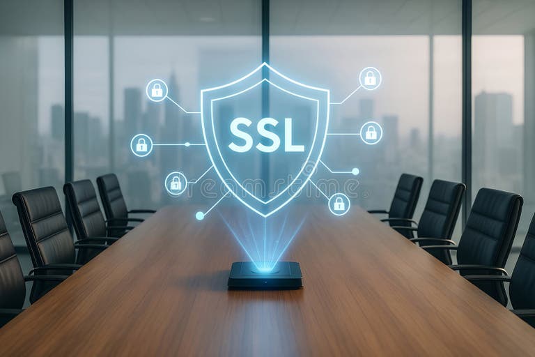 Secure Socket Layer Ssl Security Concept Represented by Hologram on ...