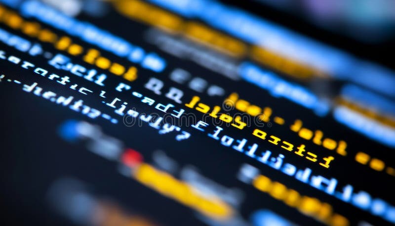 Secure Software Development Code Displayed On A Computer Screen Abstract Technology Background