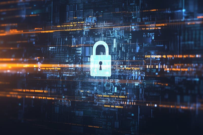 Secure Software Development Code Displayed with Padlock Symbol on ... Secure Software Development Code Displayed with Padlock Symbol on ...