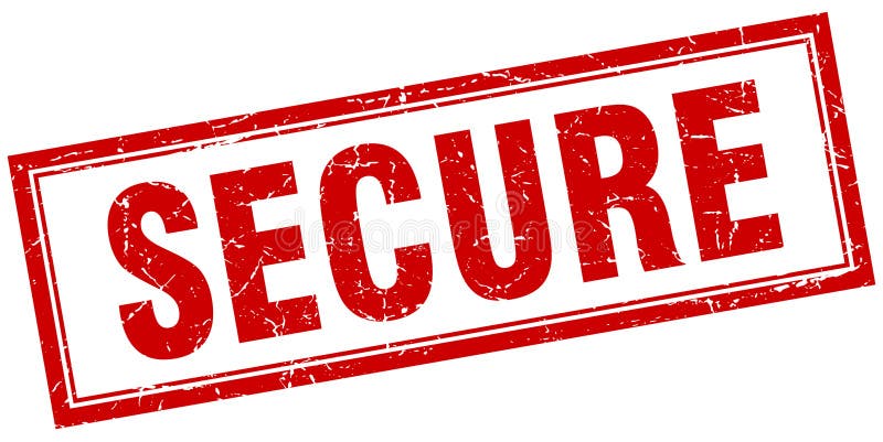 Secure stamp stock vector. Illustration of label, vintage - 125218328