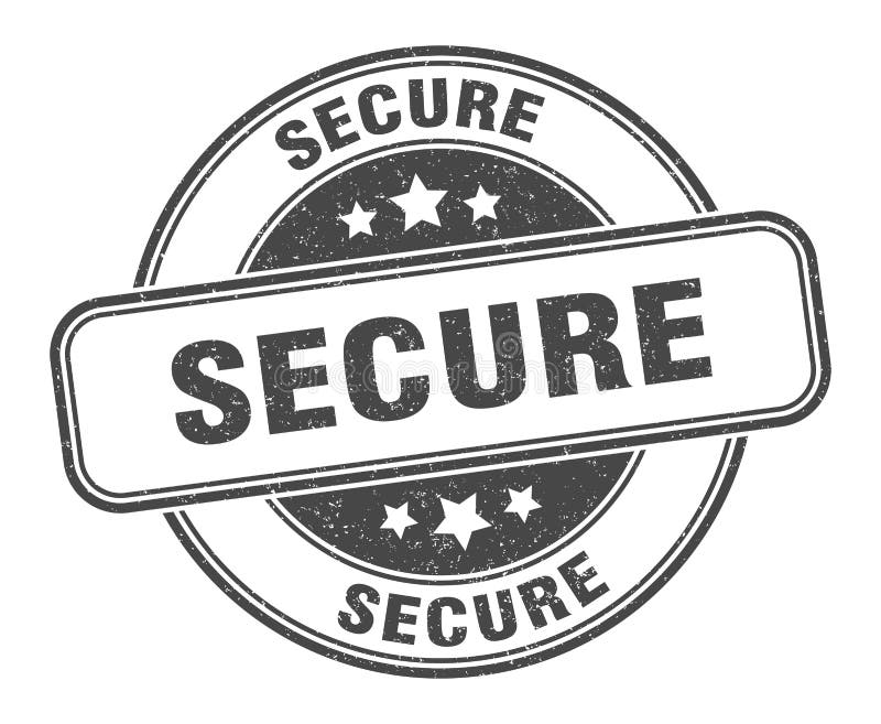 Secure Stamp. Secure Round Grunge Sign Stock Vector - Illustration of ...