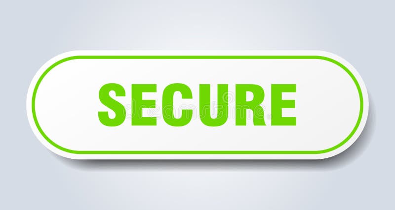 Secure sticker. stock vector. Illustration of design - 153556235