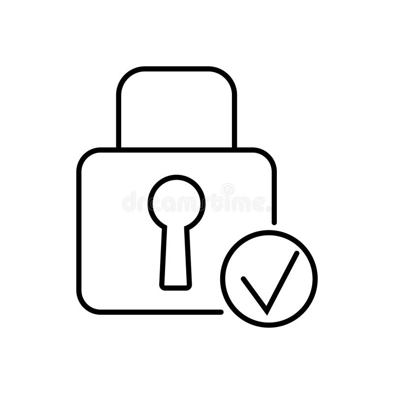 Secure Symbol of a Padlock with a Checkmark Representing Safety and ...