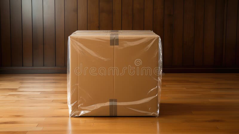 Secure taped box stock illustration. Illustration of floor - 340009369