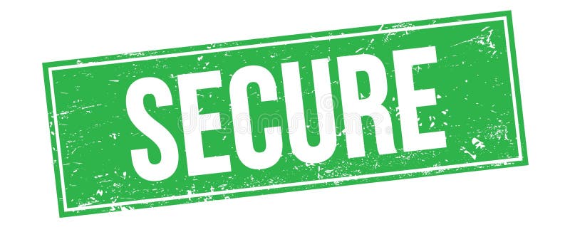 SECURE Text Written in a Red Speech Bubble Stock Illustration ...