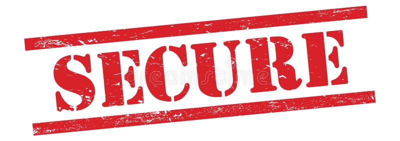 SECURE Text on Red Grungy Lines Stamp Stock Illustration - Illustration ...