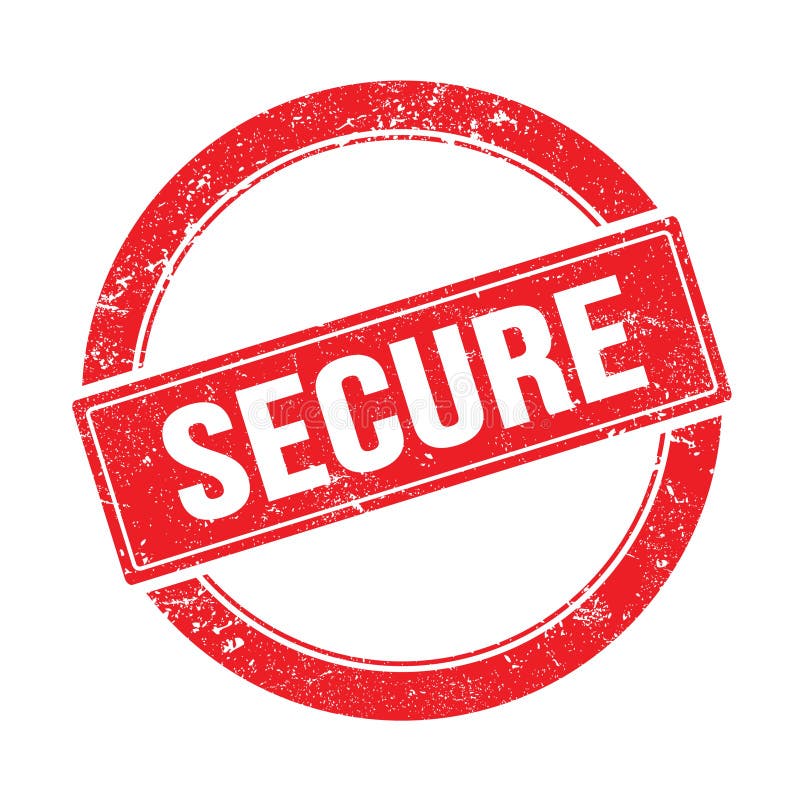 SECURE Text Written in a Red Speech Bubble Stock Illustration ...