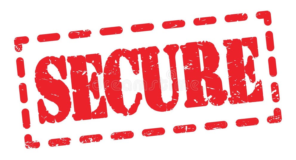 SECURE Text Written on Red Stamp Sign Stock Illustration - Illustration ...