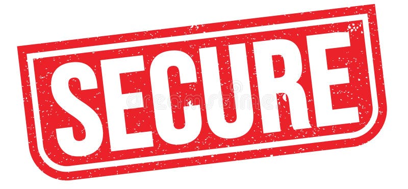 SECURE Text Written on Red Stamp Sign Stock Illustration - Illustration ...