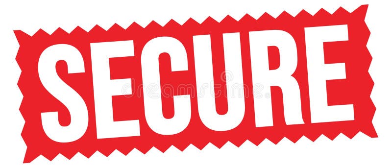 SECURE Text Written on Red Stamp Sign Stock Illustration - Illustration ...