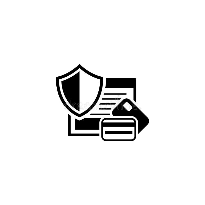 Secure Transaction Icon. Flat Design Stock Illustration - Illustration ...