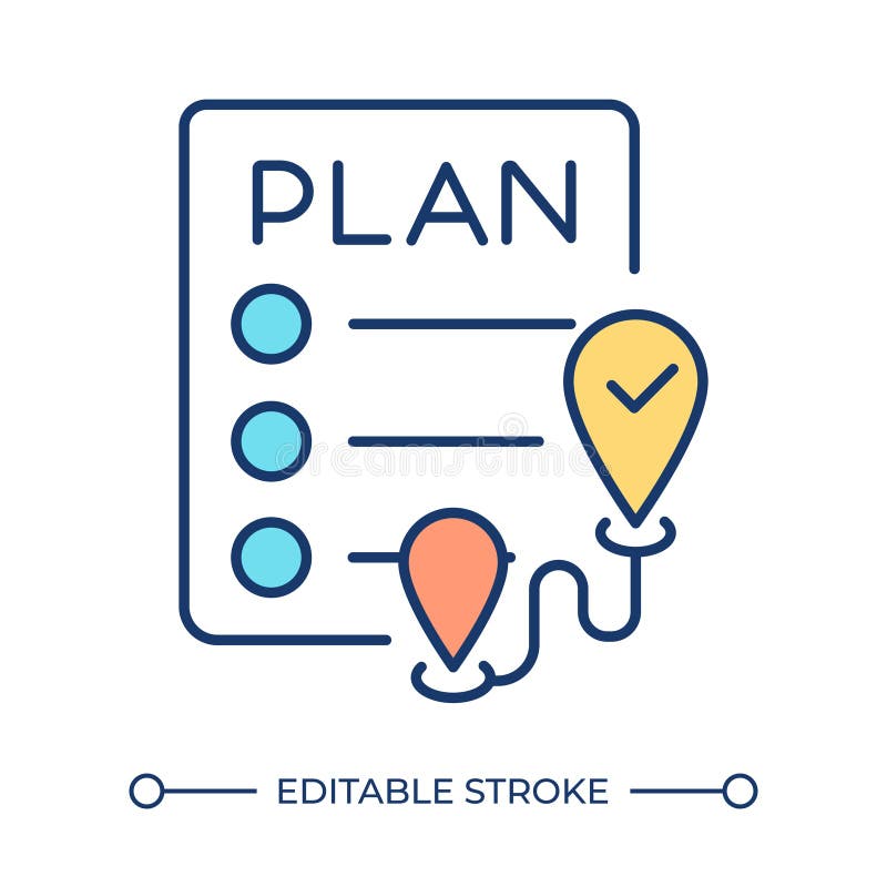 Secure Transportation Plan RGB Color Icon Stock Illustration ...