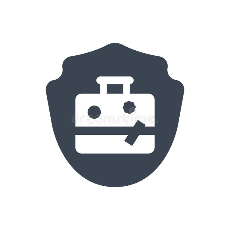 Secure travel icon stock vector. Illustration of secure - 254772333