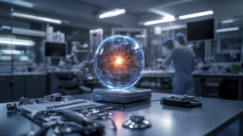 Secure Treatment Access Point Holographic Technology in a High-tech Lab ...