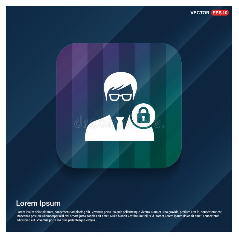 Secure User Icon stock vector. Illustration of people - 122010794