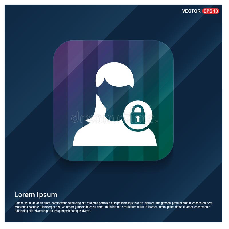 Secure User Icon stock vector. Illustration of people - 122010794