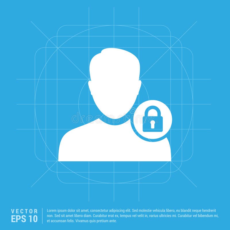 Secure User Icon stock vector. Illustration of symbol - 132433752