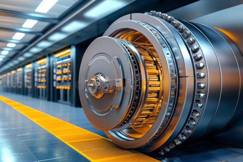 Secure Vault Door in a High-tech Facility Showcasing Advanced Security ...