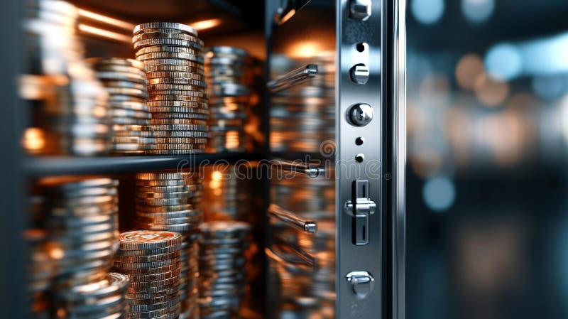 Secure Vault Protecting Valuables with Coins Inside for Privacy and ...