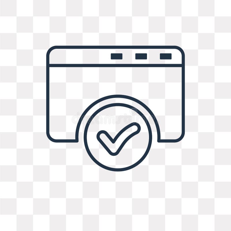 Secure Data Vector Icon Isolated On Transparent Background, Line Stock ...