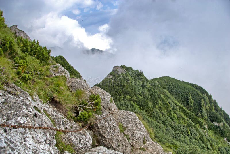 Caraiman Waterfalls in Bucegi Mountains, Romania Stock Image - Image of ...