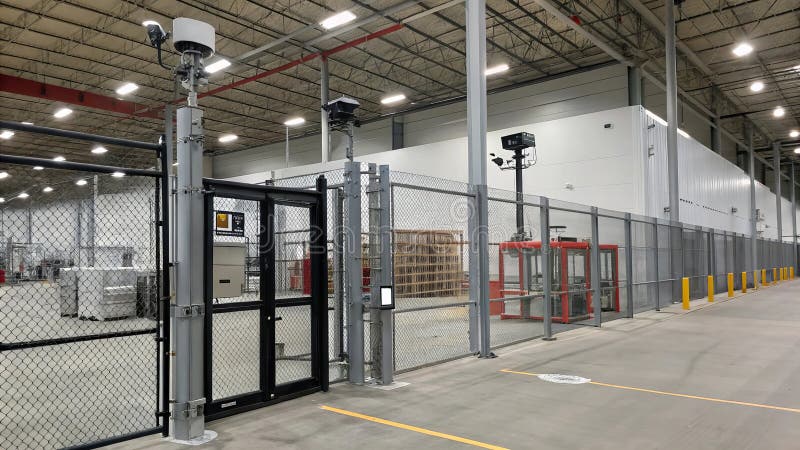 Secure Warehouse Facility with Advanced Security Features, Including ...