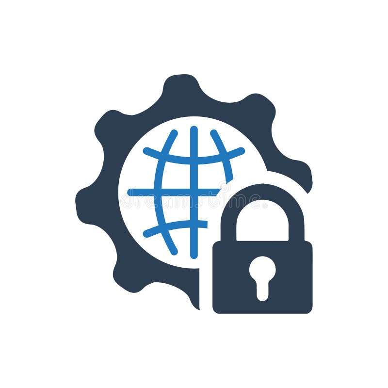 Secure Web Development Icon Stock Vector - Illustration of protection ...