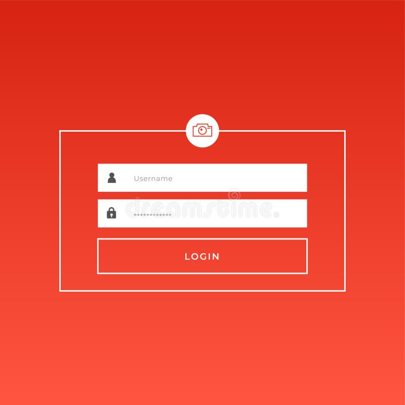 Secure Web Signup Page Screen Template for Web Profile Access Stock ...