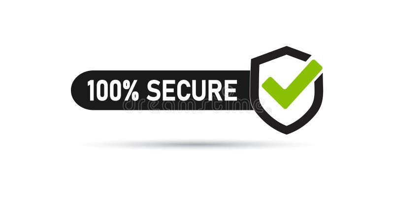 100 Secure Website Guarantee Icon. Badge for Commerce Website Stock ...